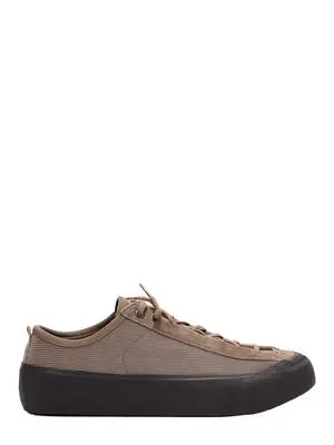 Stone Island Lace-up Suede And Fabric Low-top Sneakers - Brown