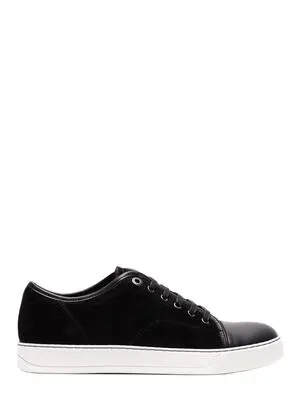 LANVIN Dbb1 Suede And Leather Low-top Sneakers - Black