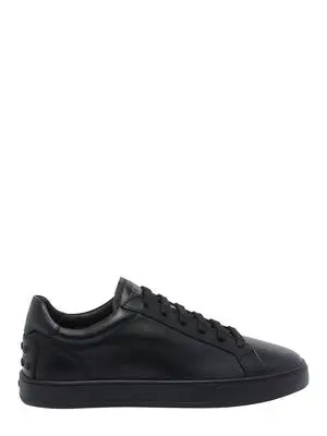 TOD'S Leather Lace-up Sneakers - Black