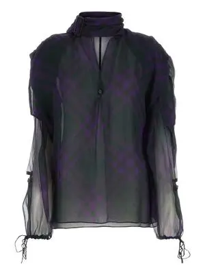 Burberry Printed Silk Blouse - Multicolor