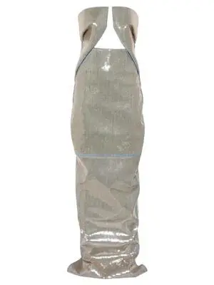 Rick Owens Long Sequin Dress - Blue