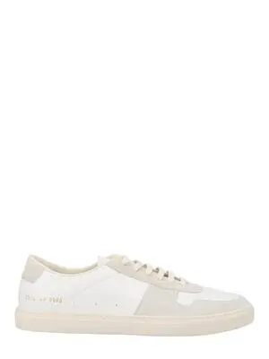 COMMON PROJECTS Bball Leather And Suede Sneakers - White
