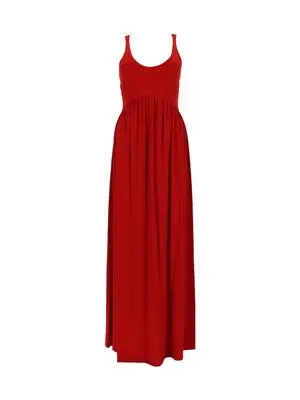Sportmax Crepe Jersey Long Dress - Red