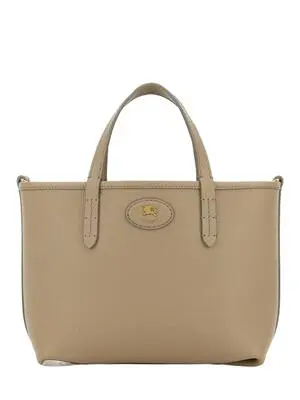Burberry Dove Grey Leather Mini Bloomsbury Reversible Handbag - Gray