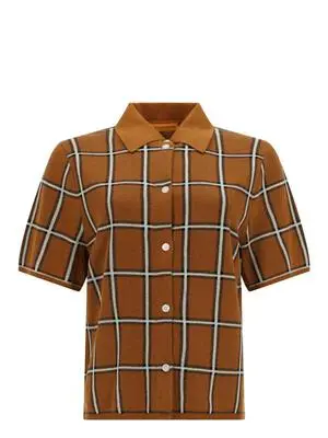 Guest In Residence Plaid Shirt - Brown