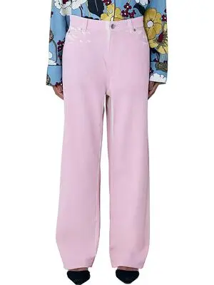 Marni Wide-leg Denim Trousers - Pink