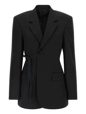 Balenciaga Wrap Tailored Single-breasted Blazer - Black