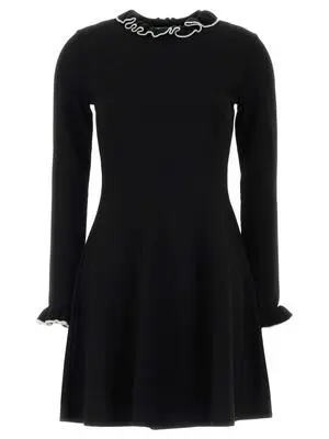 Valentino Garavani Viscose Blend Mini Dress - Black