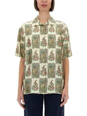Etro Printed Silk Georgette Shirt - Multicolor