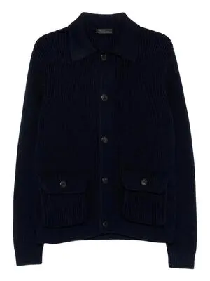 Prada Wool Cardigan With Collared Neck - Multicolor