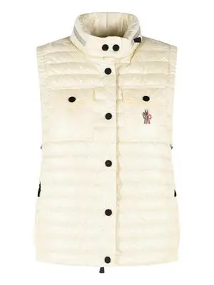 Moncler Gumiane Padded Vest With Hood - Cream