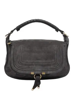 Chloé Suede Marcie Shoulder Bag - Brown
