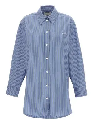 Isabel Marant Étoile Cylvany Striped Cotton Shirt - Blue