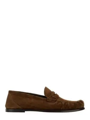 Saint Laurent Suede Loafers - Brown