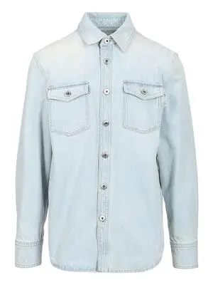 Bottega Veneta Extra Bleach Wash Denim Shirt - Blue