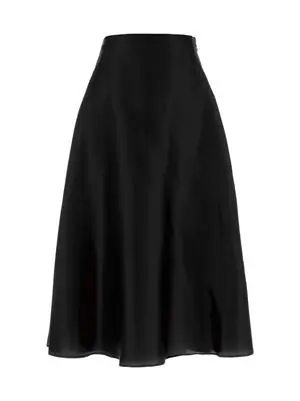Alberta Ferretti Silk Skirt - Black