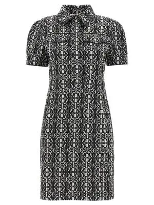 Max Mara Max Mara Cesy Jacquard Logo Dress Multicolor