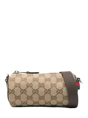 Gucci Gg Supreme Canvas Barrel Bag - Brown