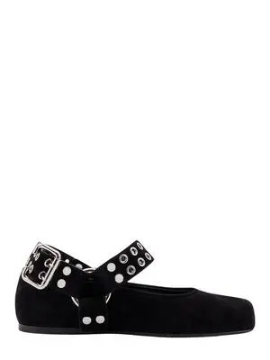 Alaïa Suede Biker Ballerinas - Multicolor