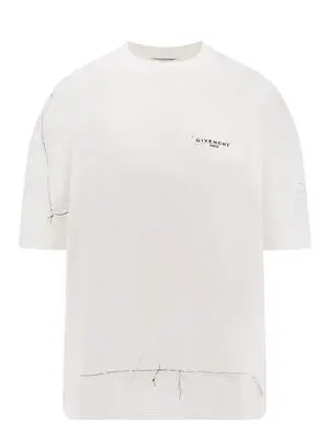 Givenchy Cotton T-shirt With Logo Print - White
