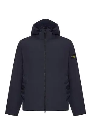 Stone Island Technical Fabric Jacket With Compass Logo - Blue
