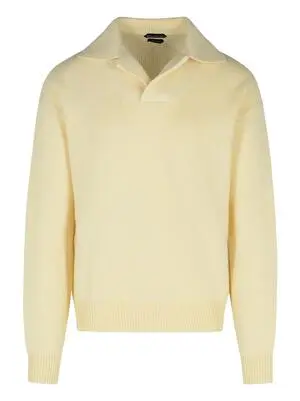 TOM FORD Cashmere Blend Pullover Sweater - Cream