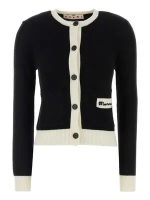 Marni Wool Blend Cardigan - Black