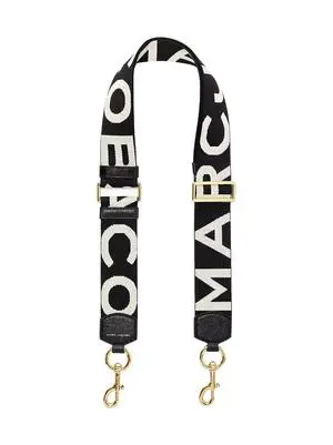 Marc Jacobs The Logo Webbing Strap - Black