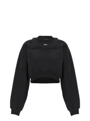 Off-White OFF-WHITE Cropped Sweatshirt With Harness Detail Multicolor