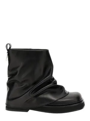 Attico Mini Robin Combat Ankle Boots - Black