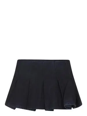 DIESEL® De-rox Pleated Denim Shorts - Blue