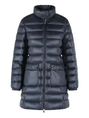 Moncler Long Navy Polyamide Down Jacket - Blue
