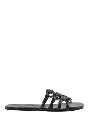 Loewe Petal Anagram Slides - Brown