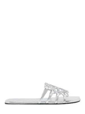 Loewe Petal Anagram Slides - Silver