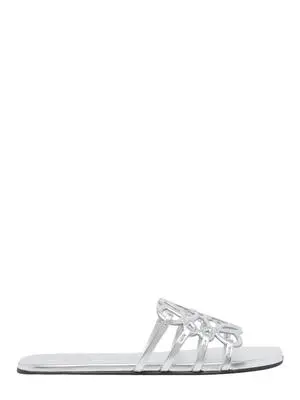Loewe Petal Anagram Slides - Silver