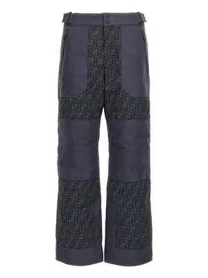 Fendi Ff Jacquard Ski Pants - Blue