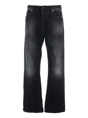 Balenciaga Distressed Black Denim Jeans - Multicolor