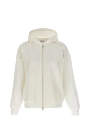 Brunello Cucinelli Monile Hoodie - White