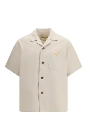 Valentino Garavani Valentino Men Signature Vlogo Bowling Shirt Multicolor