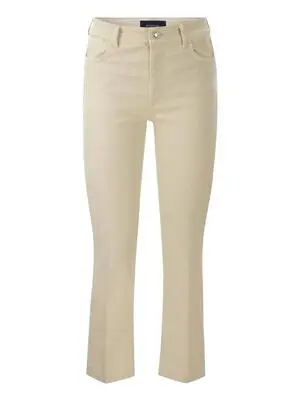 Sportmax SPORTMAX Cotton-Blend Flared Jeans Cream