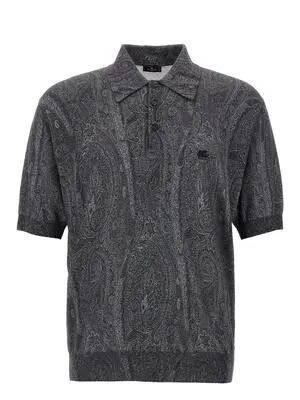 Etro Paisley' Polo Shirt - Multicolor