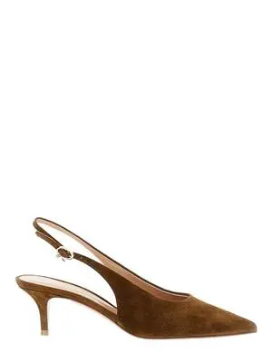 GIANVITO ROSSI Suede Robbie Sling 55 Pumps - Multicolor