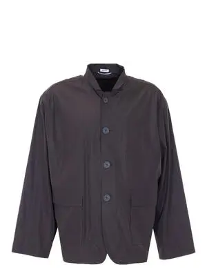 Thom Browne THOM BROWNE Light Memory Tech Packable Sportcoat With Logo Gray