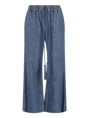 Valentino Garavani VALENTINO GARAVANI Wide-Leg Jeans With Tassel Detail Blue
