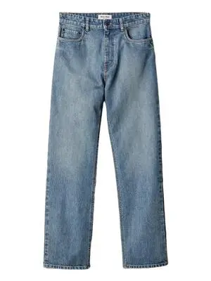 Miu Miu Stonewashed Effect Wide-leg Jeans - Blue