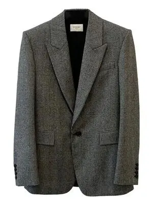 Saint Laurent Flannel Single-breasted Jacket - Multicolor