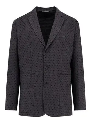 Dior Polka-dots Virgin Wool And Alpaca Jacquard Blazer - Multicolor