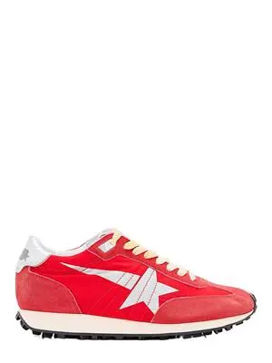 GOLDEN GOOSE Marathon" Red Lace-up Sneakers - Multicolor