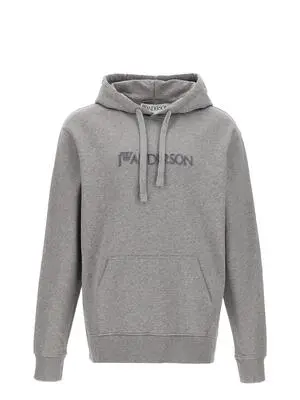 JW Anderson Embroidered Logo Hoodie - Gray