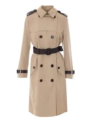 Burberry BURBERRY Short Foxfield Trench Coat Cream